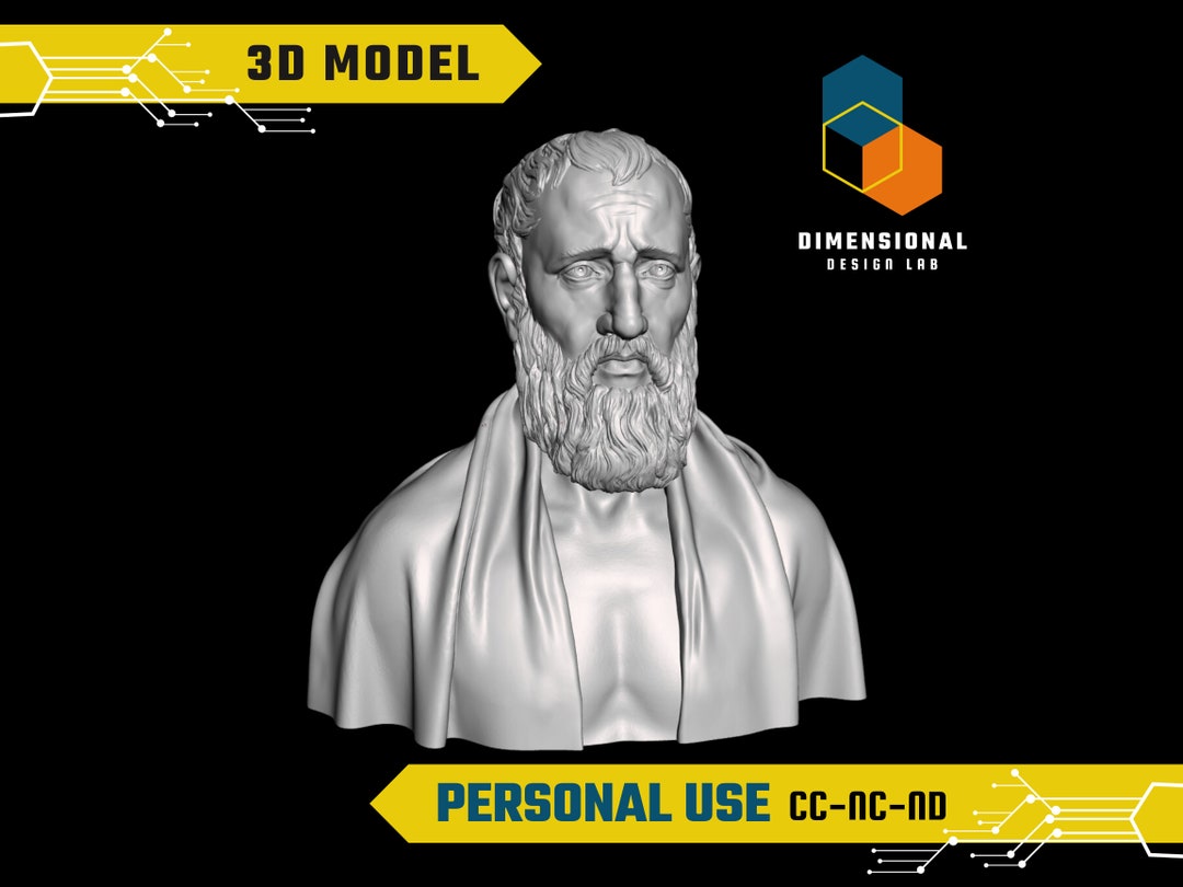 3D Model of Zeno of Citium - High-quality STL File for 3D Printing ...