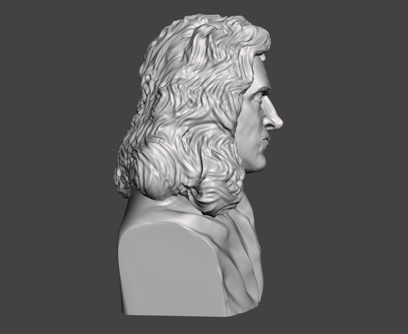 3D Model of Isaac Newton - High-quality STL File for 3D Printing ...