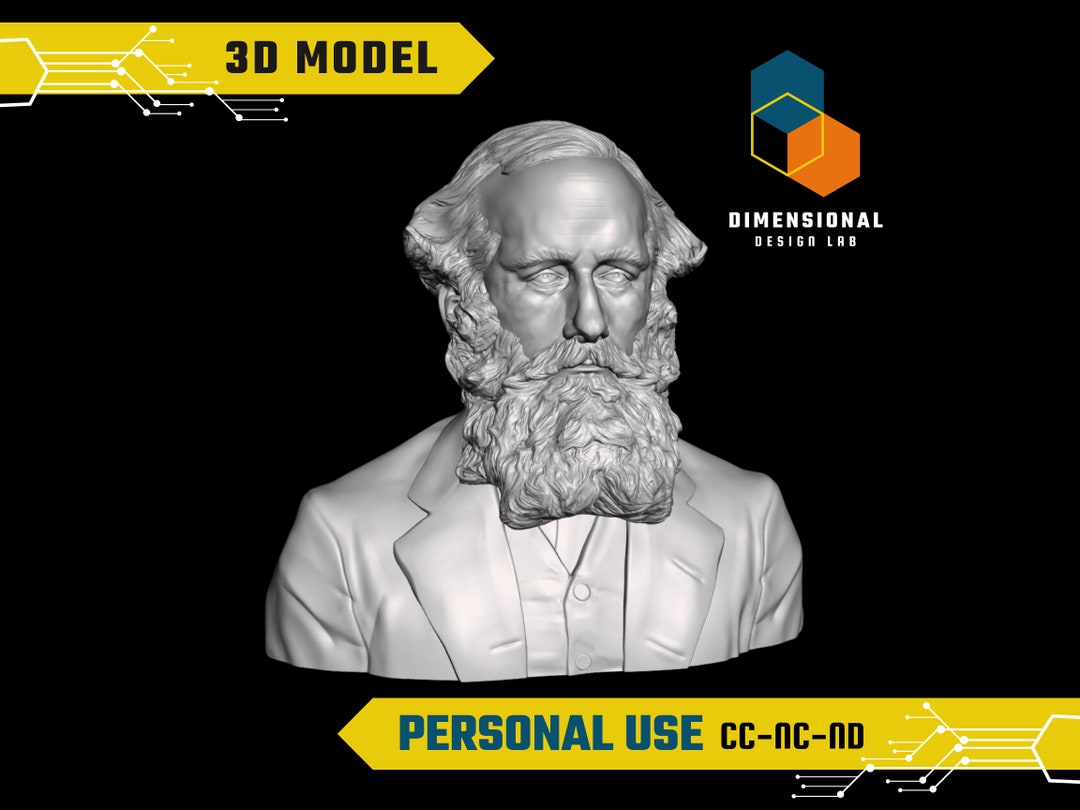3D Model of James Clerk Maxwell High-quality STL File for 3D Printing ...