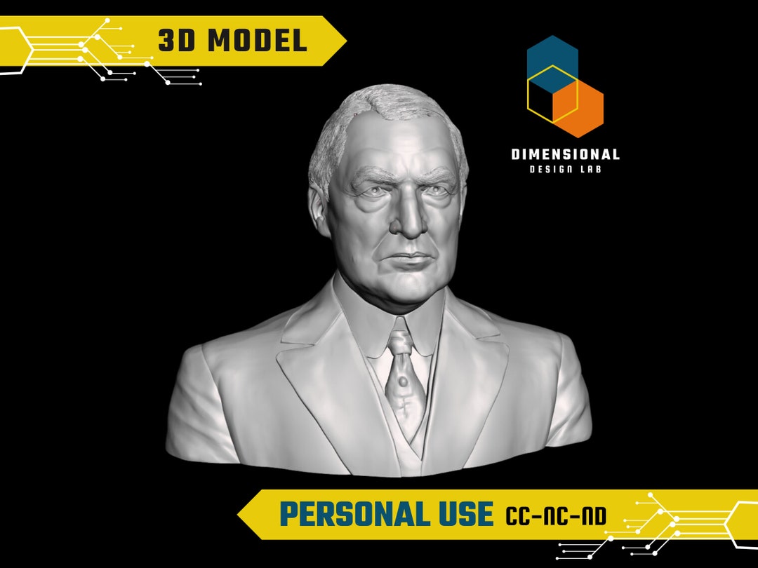 3D Model of Warren G. Harding - High-quality STL File for 3D Printing ...