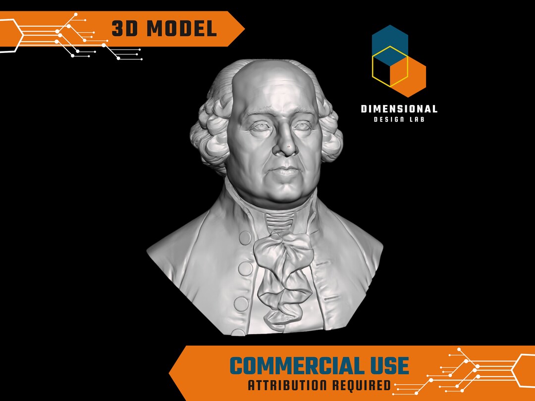 3D Model of John Adams - High-quality STL File for 3D Printing ...