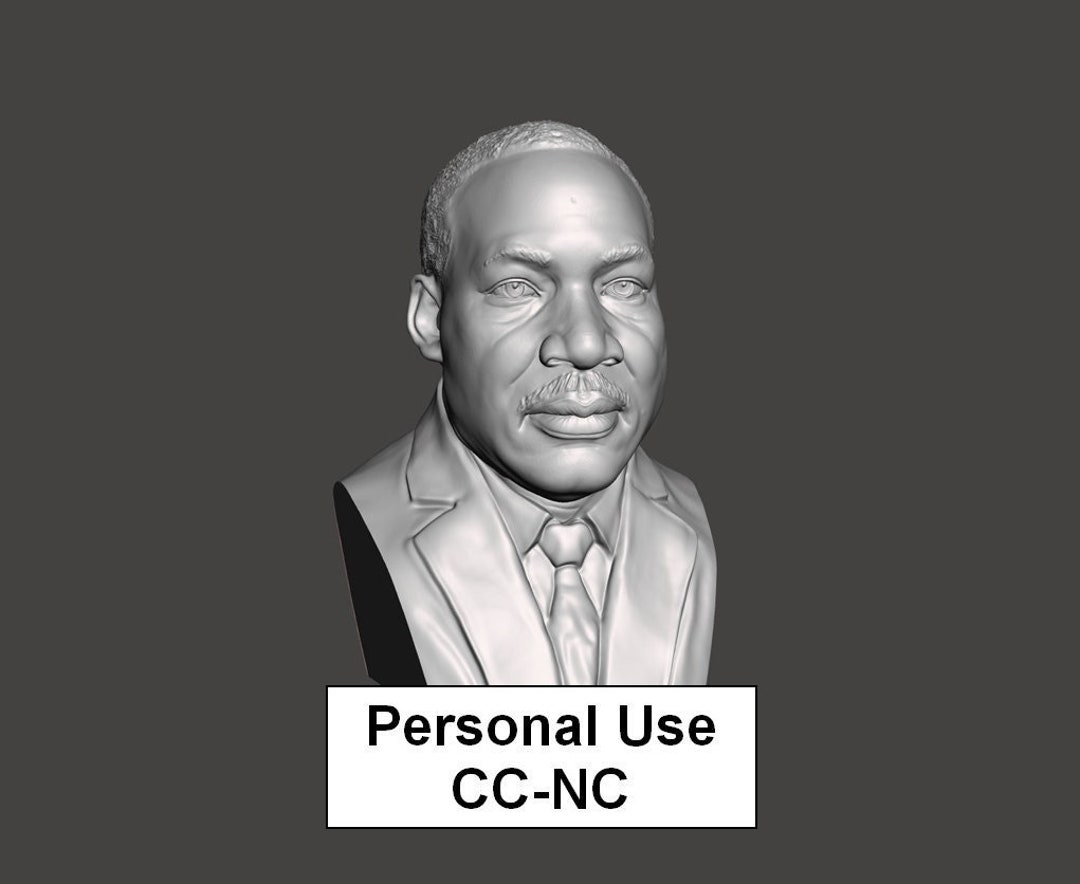 3D Model of Martin Luther King Jr. High-quality STL File for - Etsy