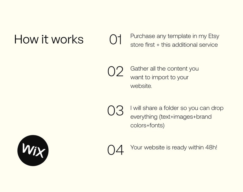 Wix Website Template Set Up, Wix Theme Installation - Etsy