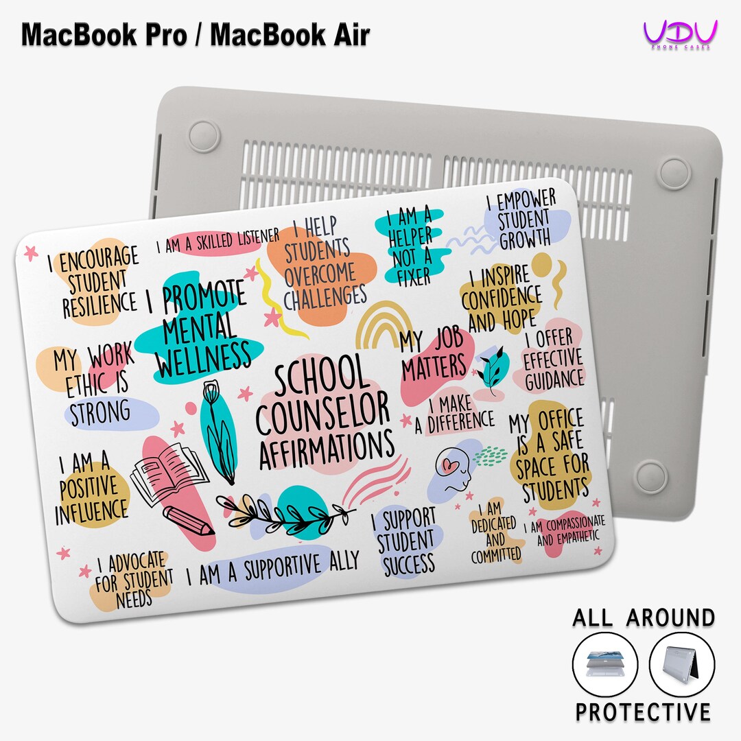School Counselor MacBook Case, Affirmation Laptop, Positive Quotes ...