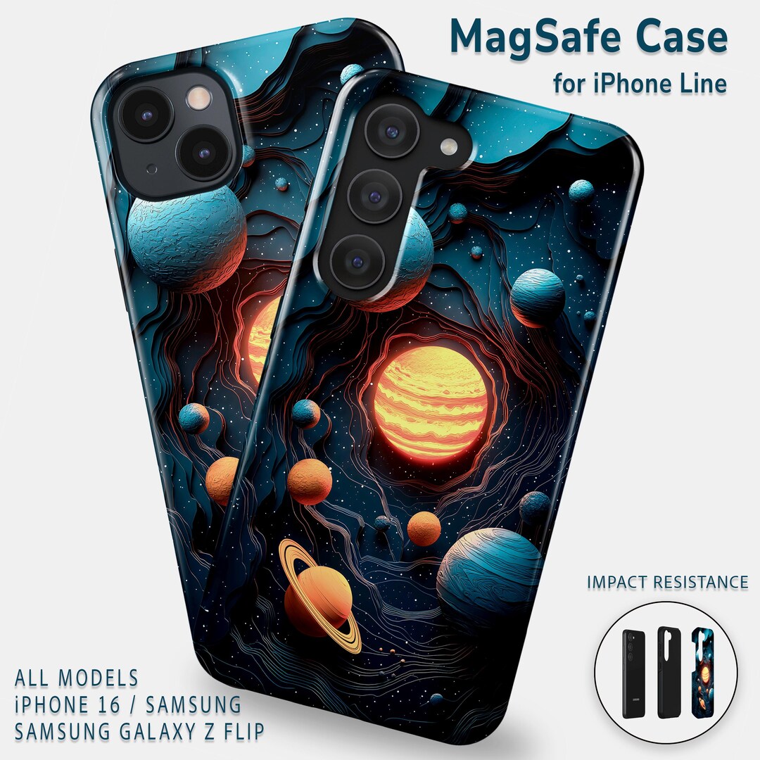 3D Solar Planets iPhone Case | Space Magsafe Design for iPhone 16 Pro ...