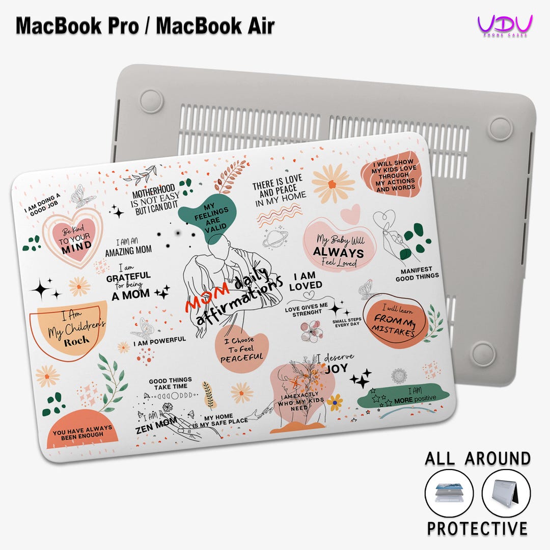 Mom Affirmations MacBook Case, Positive Quote Inspirational Cover ...