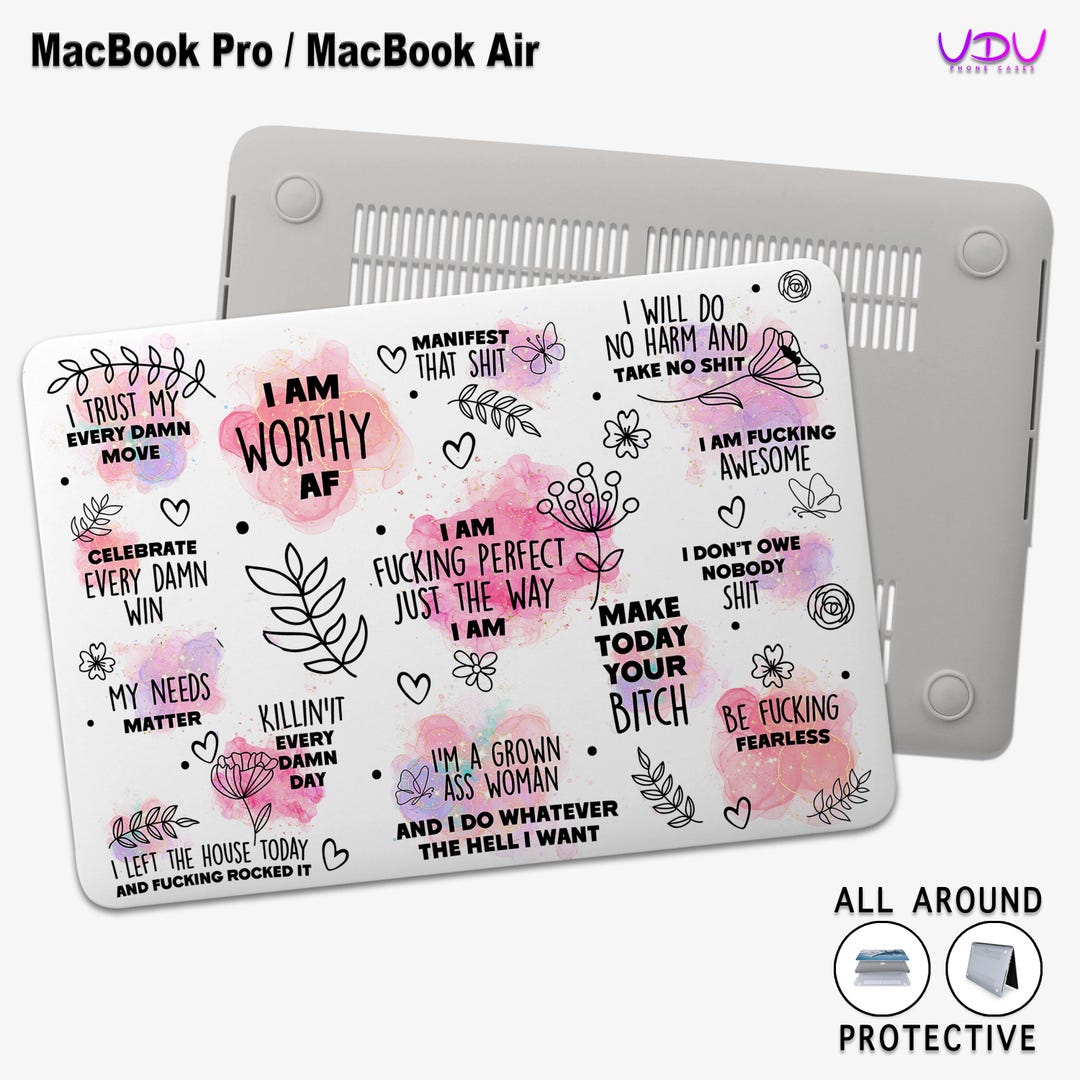 Positive Affirmation MacBook Case, Quote Laptop Cover for MacBook Pro ...