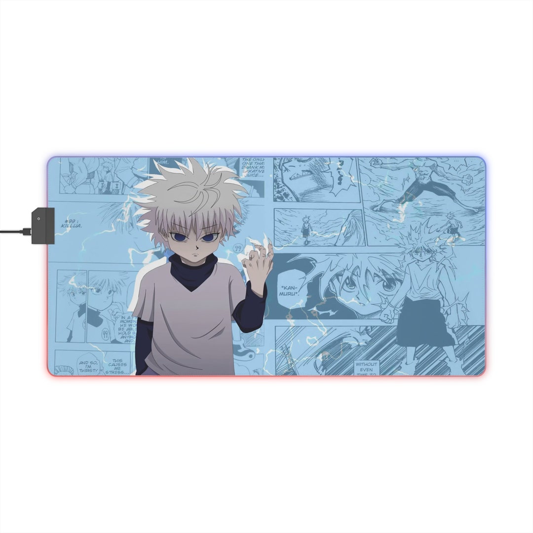 Aesthetic Hunter X Hunter Killua Anime Desk Mat, Gaming Mouse Pad With ...