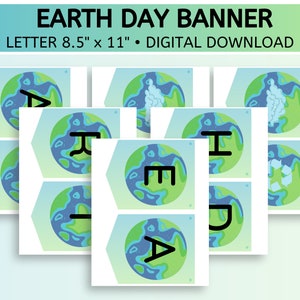 Earth Day Printable Banner | Earth Day Party | Celebration | Instant ...