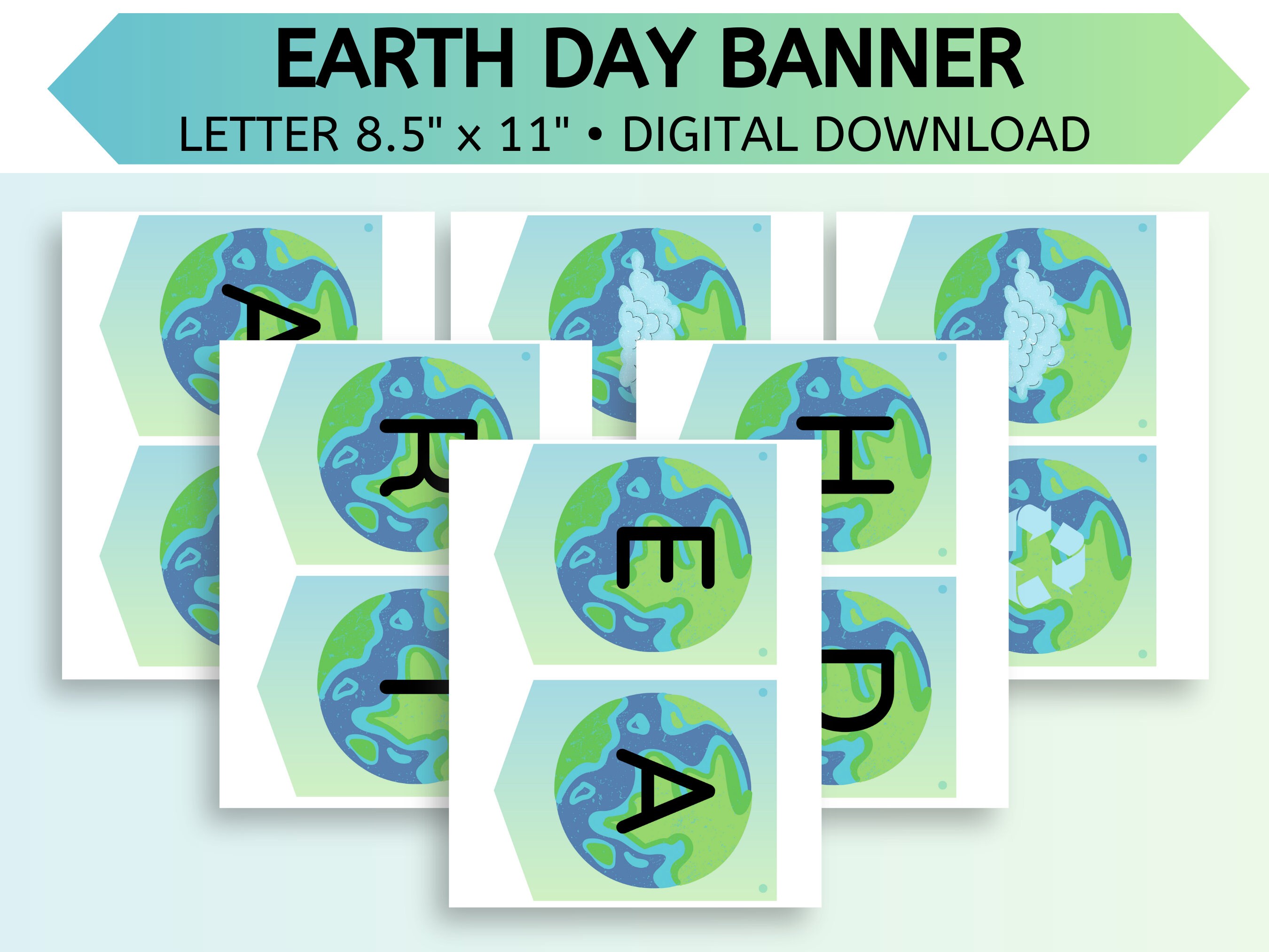 Earth Day Printable Banner | Earth Day Party | Celebration | Instant ...