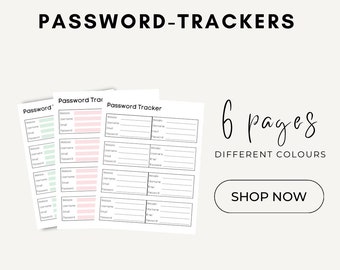 Flower Password Tracker - DIGITAL DOWNLOAD - Etsy