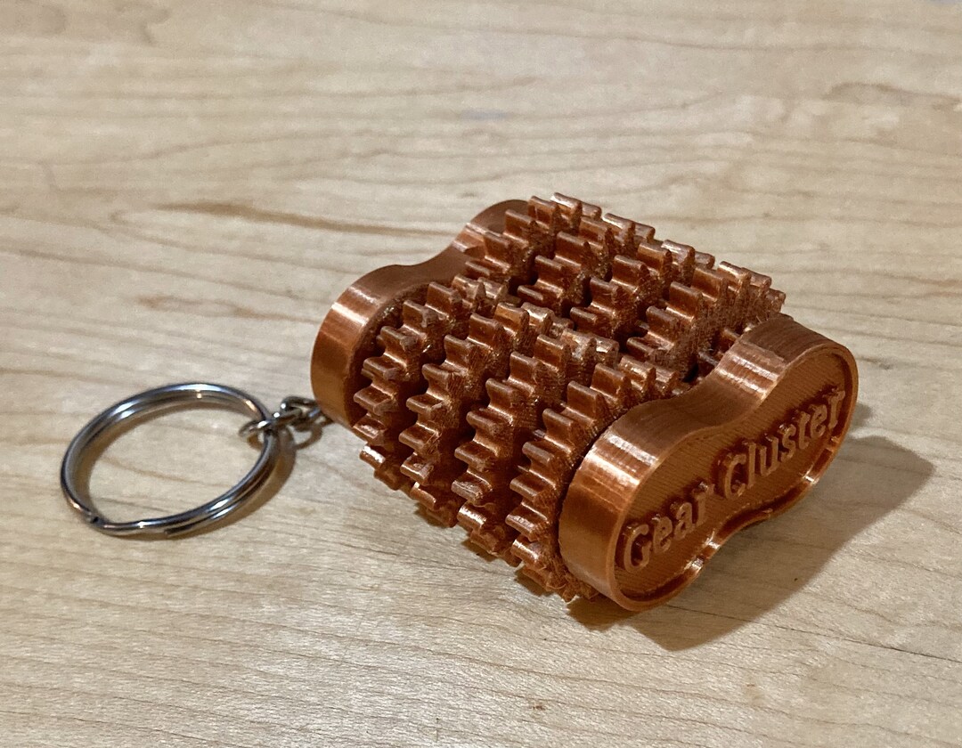 Gear Cluster 3D Printed Gearbox Keychain - Etsy