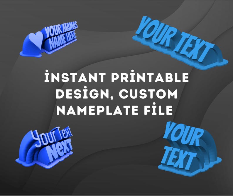 Personalized 3D Name Plate - Desktop Decor - Personalized Design, Gift ...