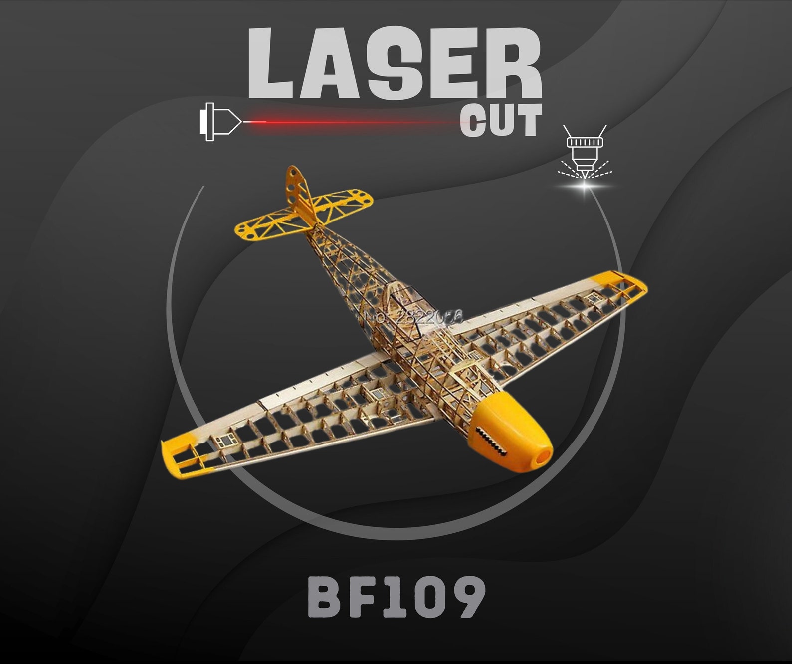 Rc Model BF-109, Rc Plane Laser Cut File For, Rc Airplane Ideal for DIY ...