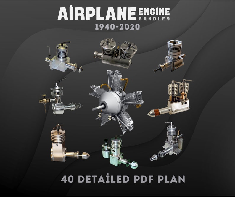 Model Plane Engine Bundle Rc Model Airplane Engine, Since 1940-2020,40 ...