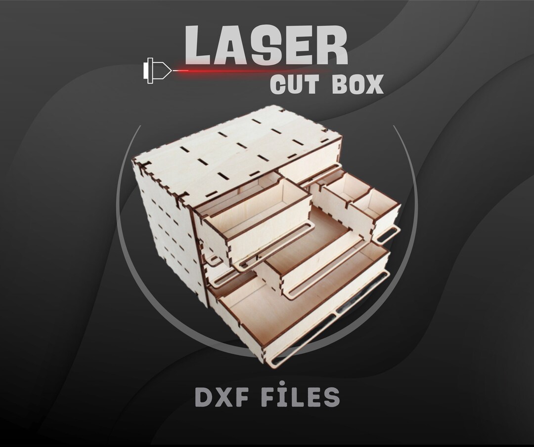 Laser Cut Box, Laser Multi Parts Box Dxf Files, Drawer Files,do It ...