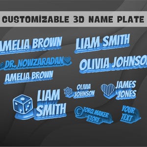 Personalized 3D Name Plate - Desktop Decor - Personalized Design, Gift ...