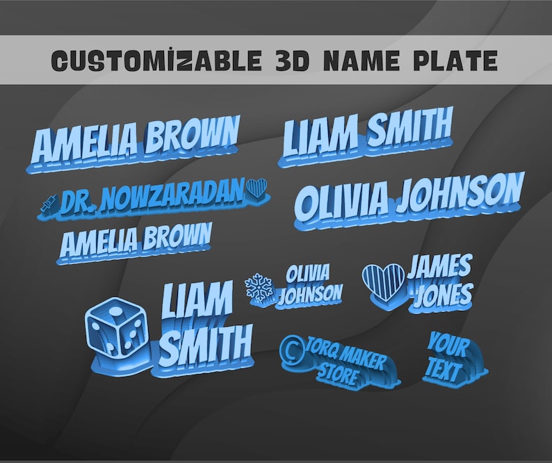 Personalized 3D Name Plate - Desktop Decor - Personalized Design, Gift ...