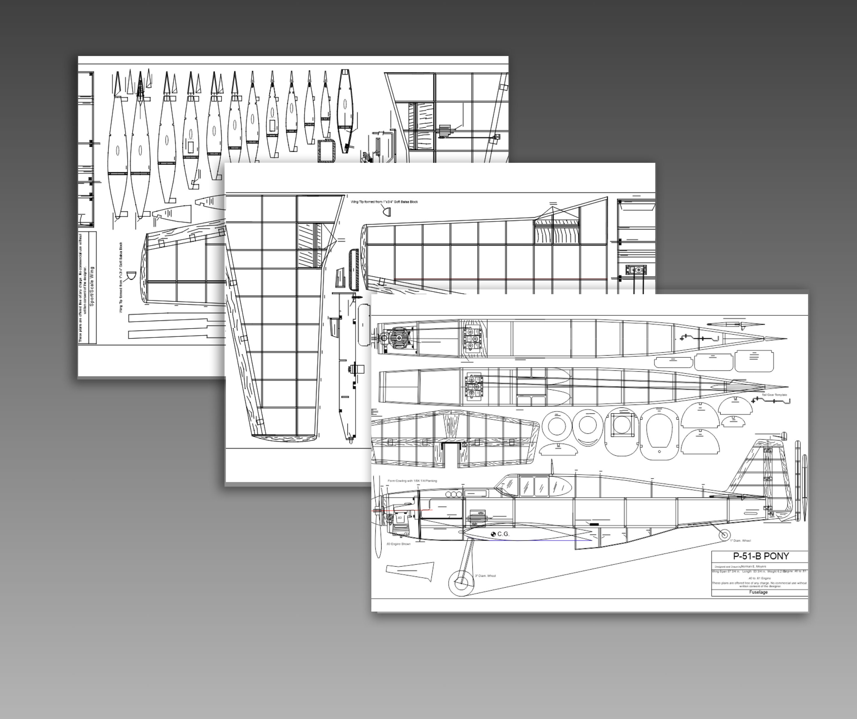 Rc Plane P51-B Laser Cut File, Rc Airplane, Aircraft, Digital Download ...
