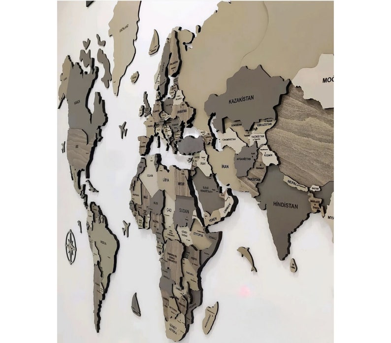 World Map Laser Cut File, Drawing Ready for Laser Cutting, Map is in ...