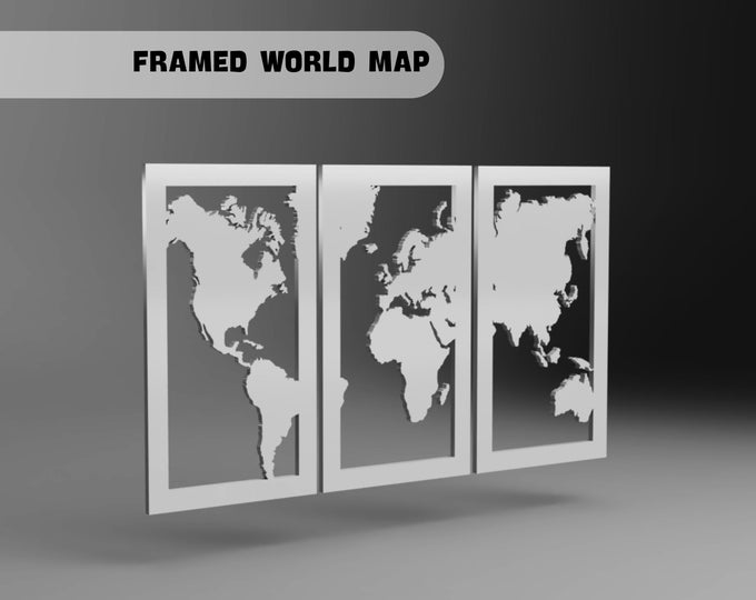 World Map File SVG I Glowforge Svg Files, World Map Laser Cut File ...