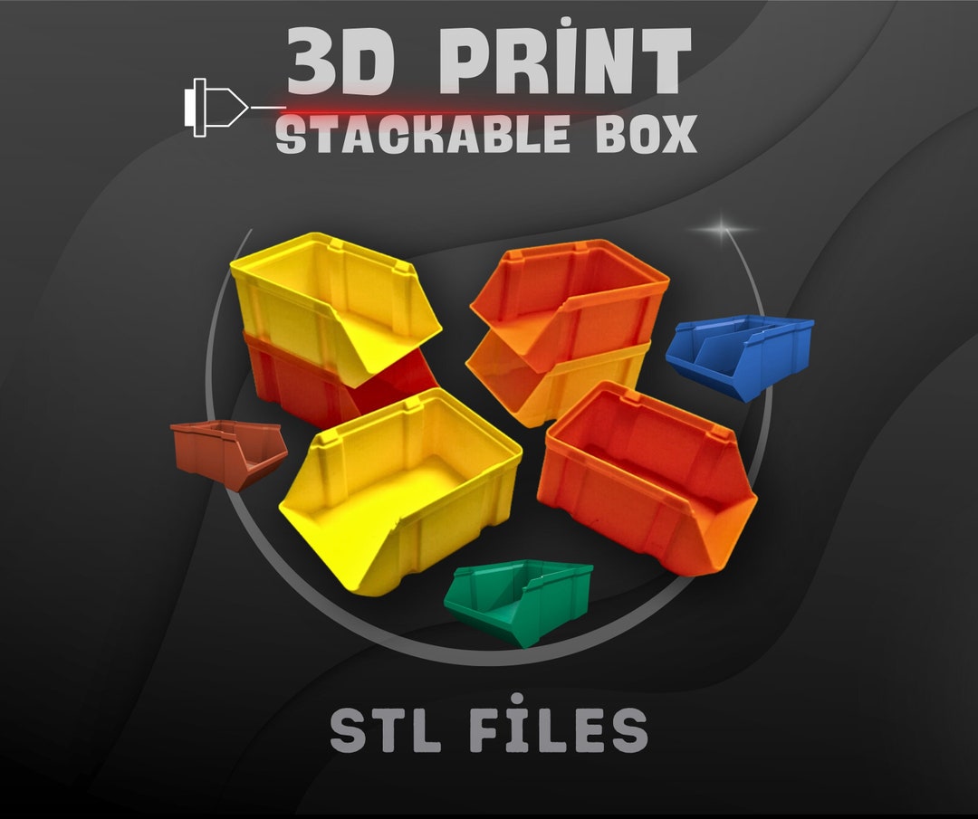 Stackable Box File, 3d Print Files, Do It Yourself Drawer, Table Box ...