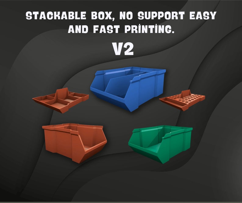 Stackable Box File, 3d Print Files, Do It Yourself Drawer, Table Box ...