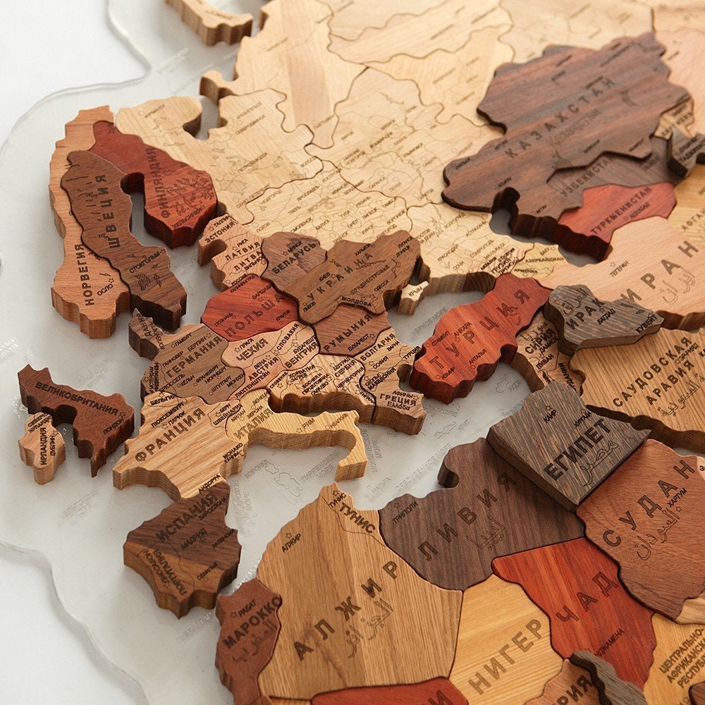 World Map Laser Cut Drawing Wall Art Decor Files, Perfect for Home ...