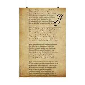 If: by Rudyard Kipling poster - Etsy