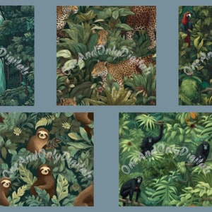 Rainforest Digital Seamless Pattern - Etsy