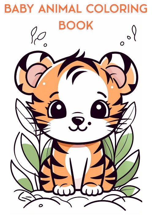Baby Animal Coloring Book - Etsy