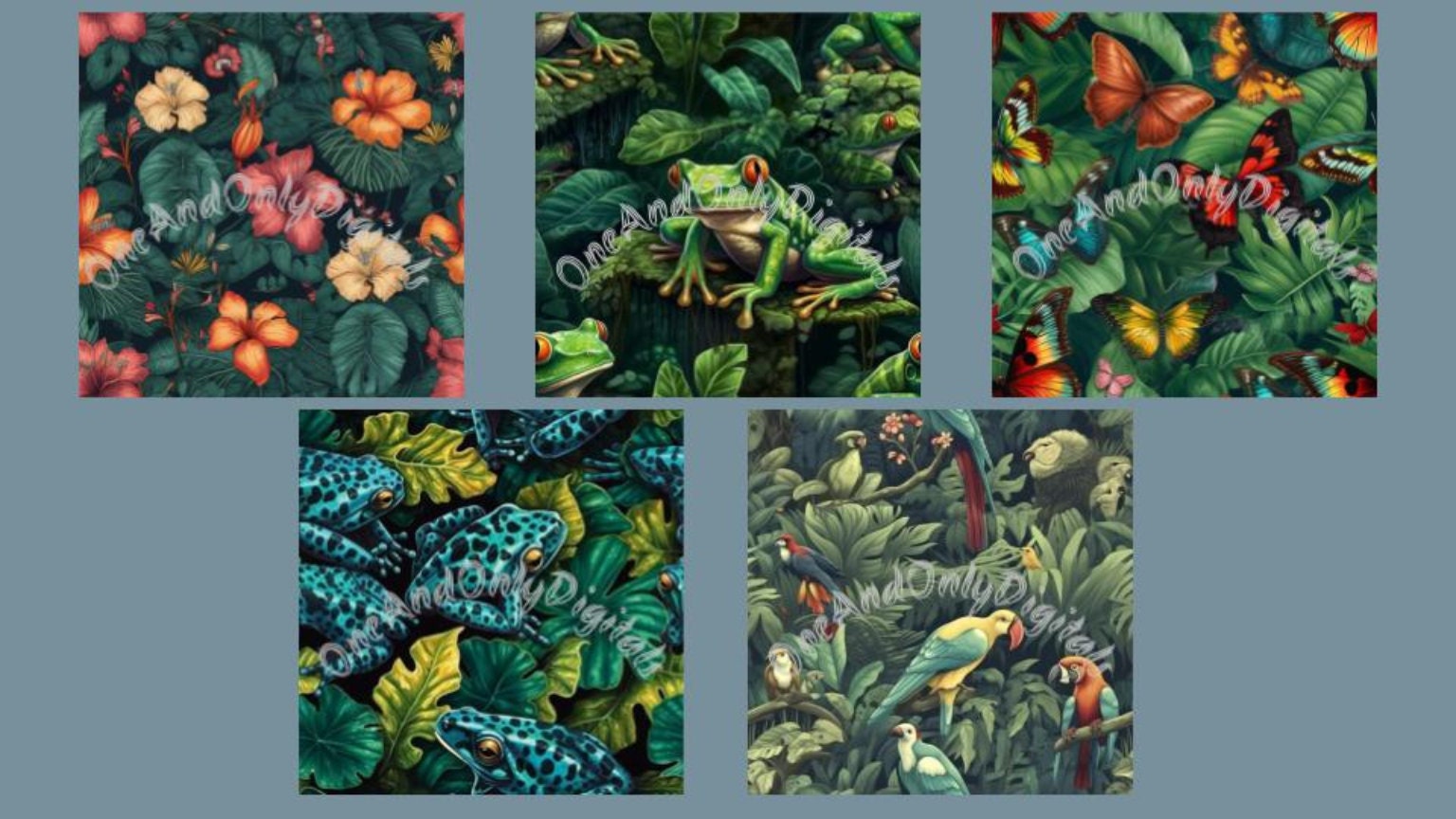 Rainforest Digital Seamless Pattern - Etsy