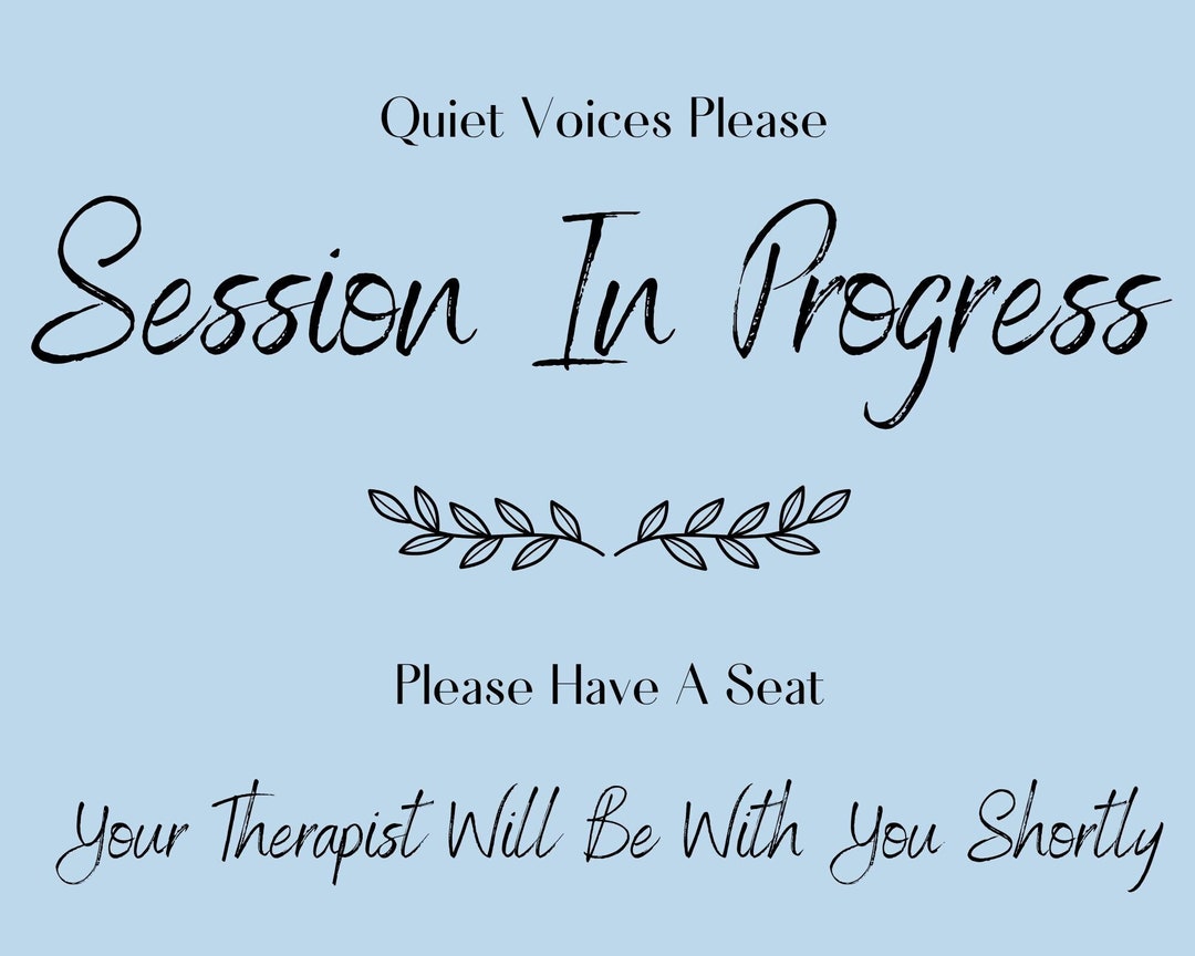 Session in Progress- (customizable Sign) - Etsy