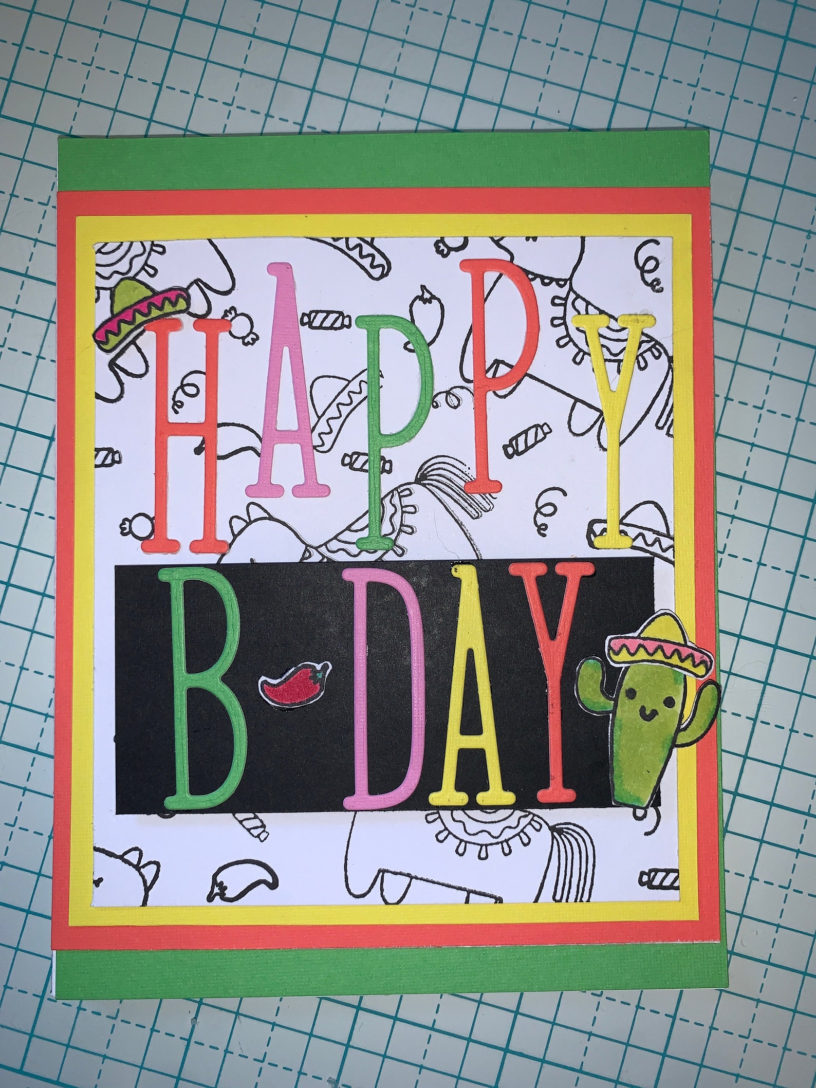 Fiesta Birthday Handmade Card - Etsy