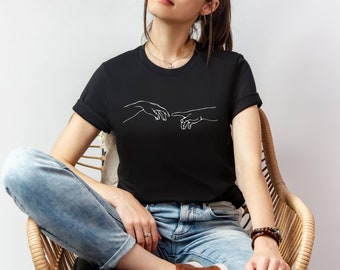 The Creation of Adam Shirt, Creation of Adam, Aesthetic Shirt ...