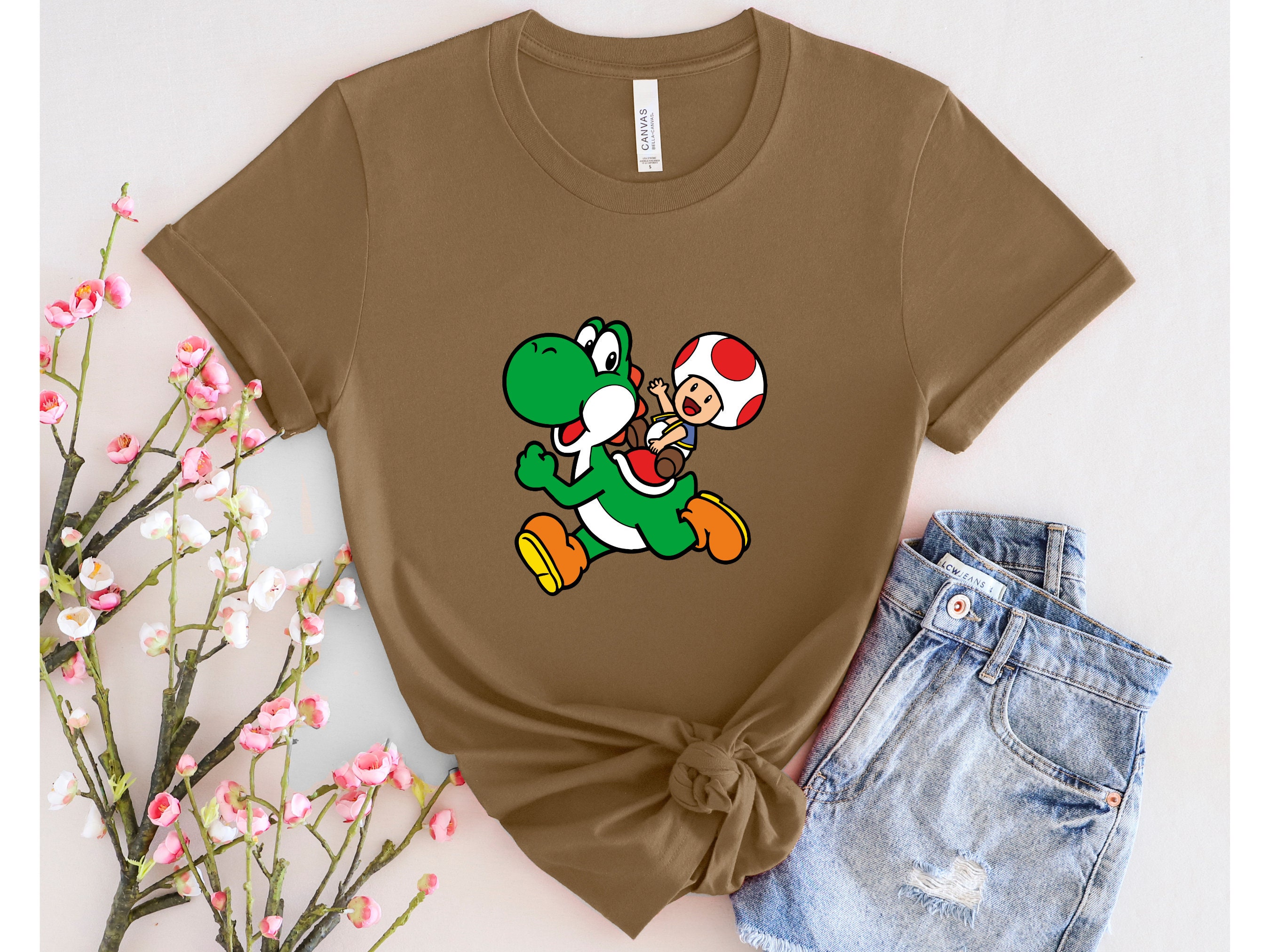 Super Mario Yoshi-toad Shirt Yoshi-toad Shirt Yoshi Shirt - Etsy