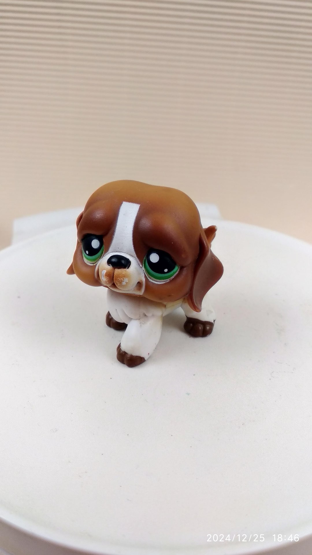 Littlest Pet Shop Saint Bernard Dog LPS Pet #335 White Dots on Green ...