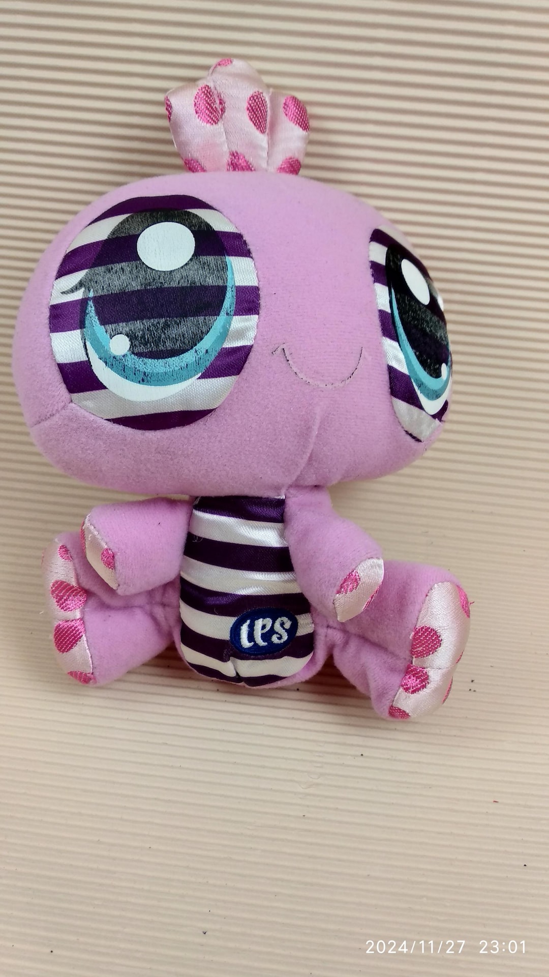 The Littlest Pet Shop LPS Stuffed Plush Purple Spider 10" 2009 Hasbro ...