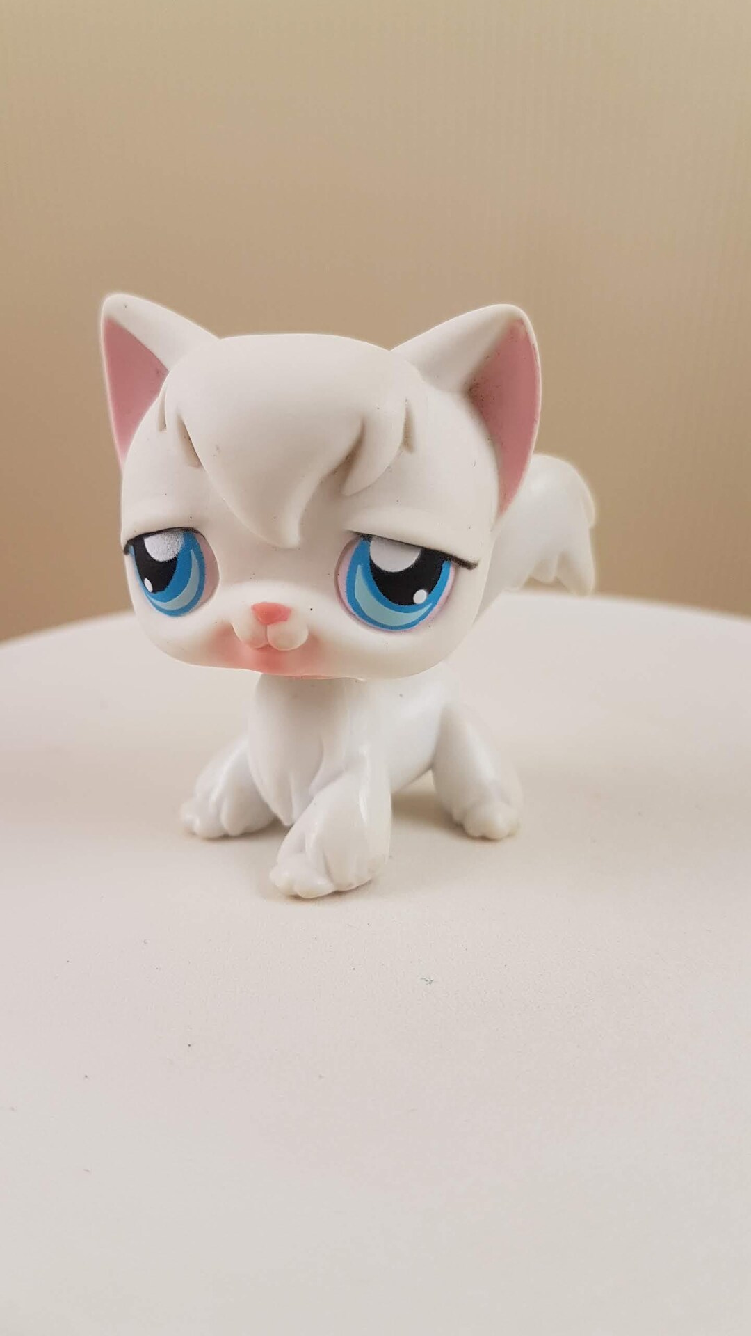 Littlest Pet Shop Authentic 9 White Longhair Angora Cat Blue Eyes ...