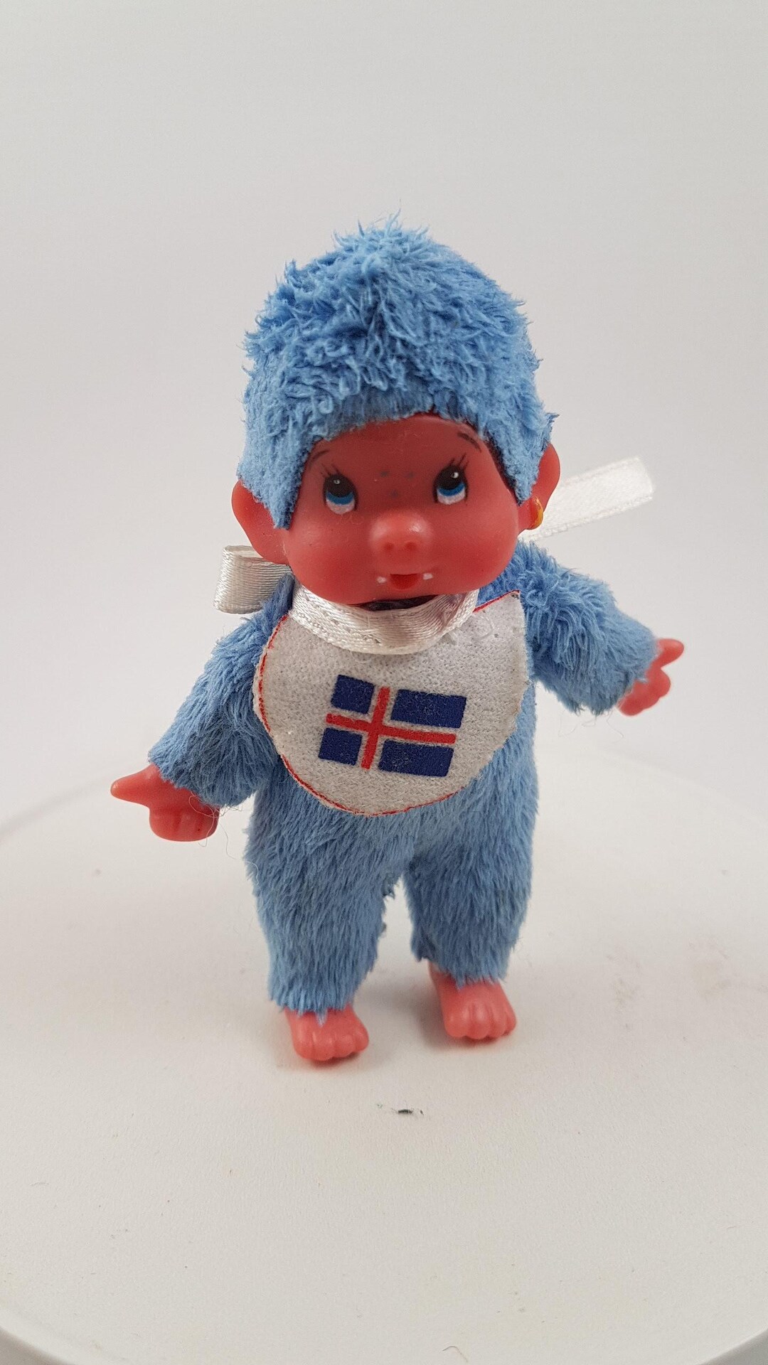 Vintage Blue Monchhichi Souvenir, Monchichi Vampire Doll, Little Monkey ...