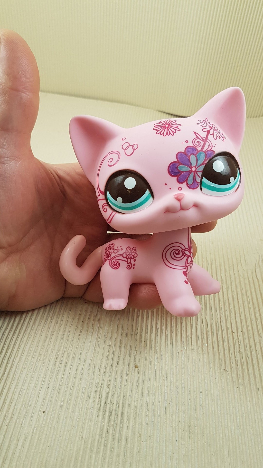 Jumbo LPS Shorthair Cat Authentic Hasbro Deco Littlest Pet Shop Pet 5 ...