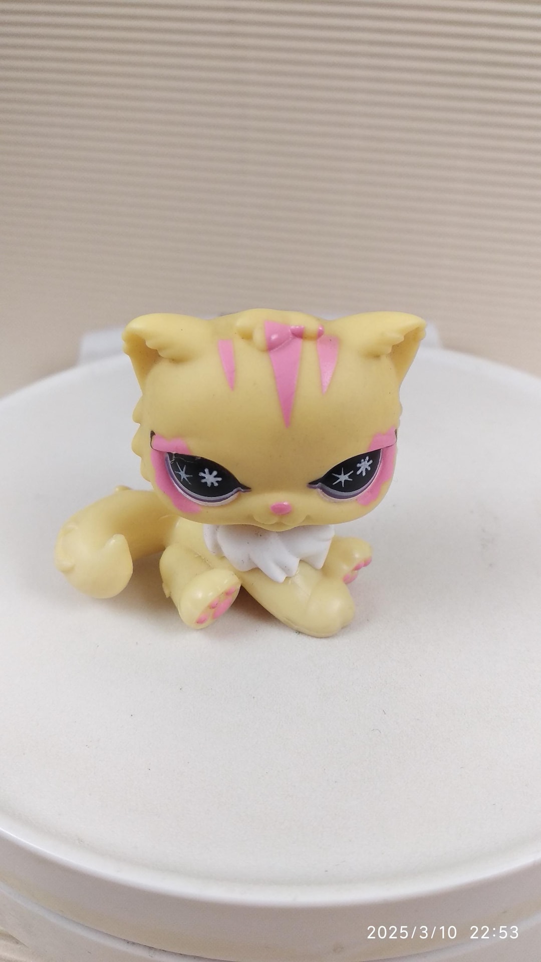 Littlest Pet Shop LPS #878 Yellow Persian Cat Kitty Purple Eyes - Etsy