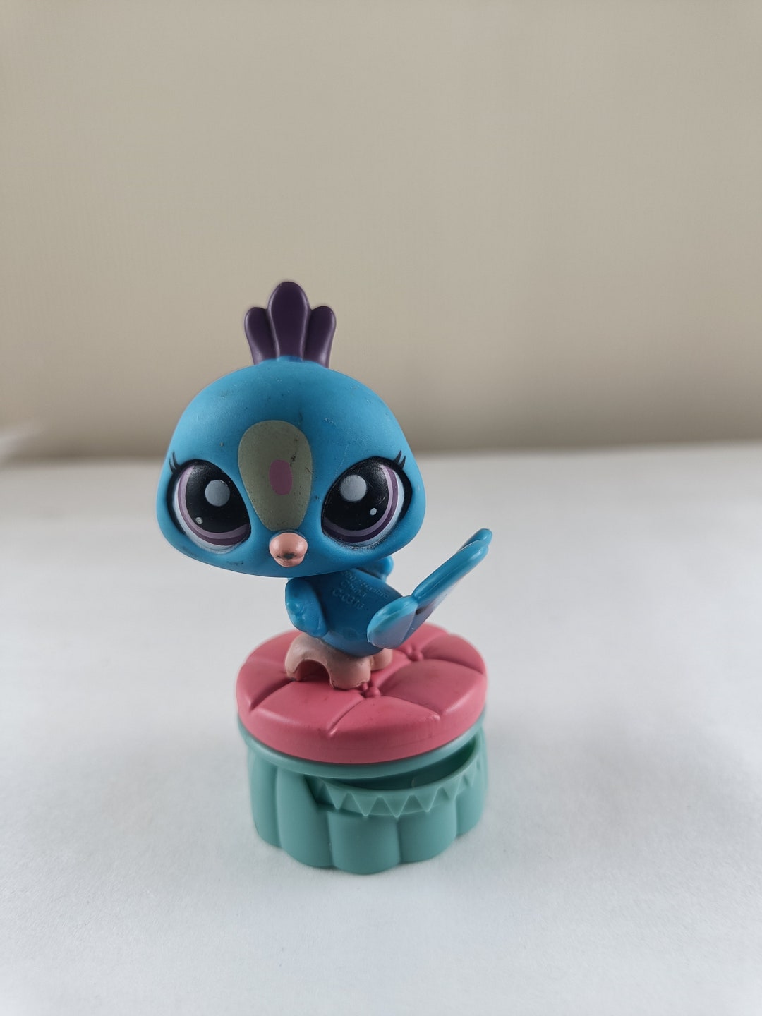Littlest Pet Shop Advent Cerulean Blue and Purple Accented Peacock Bird ...