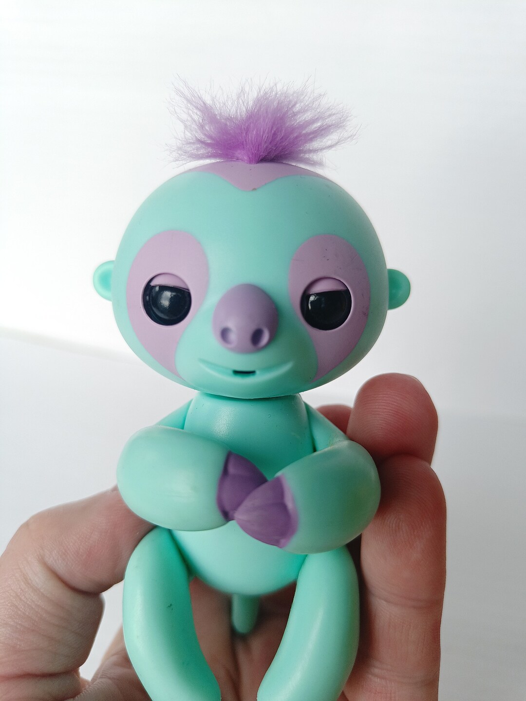 Fingerling Sloth Baby- Blue and Purple - Interactive Toy - Etsy