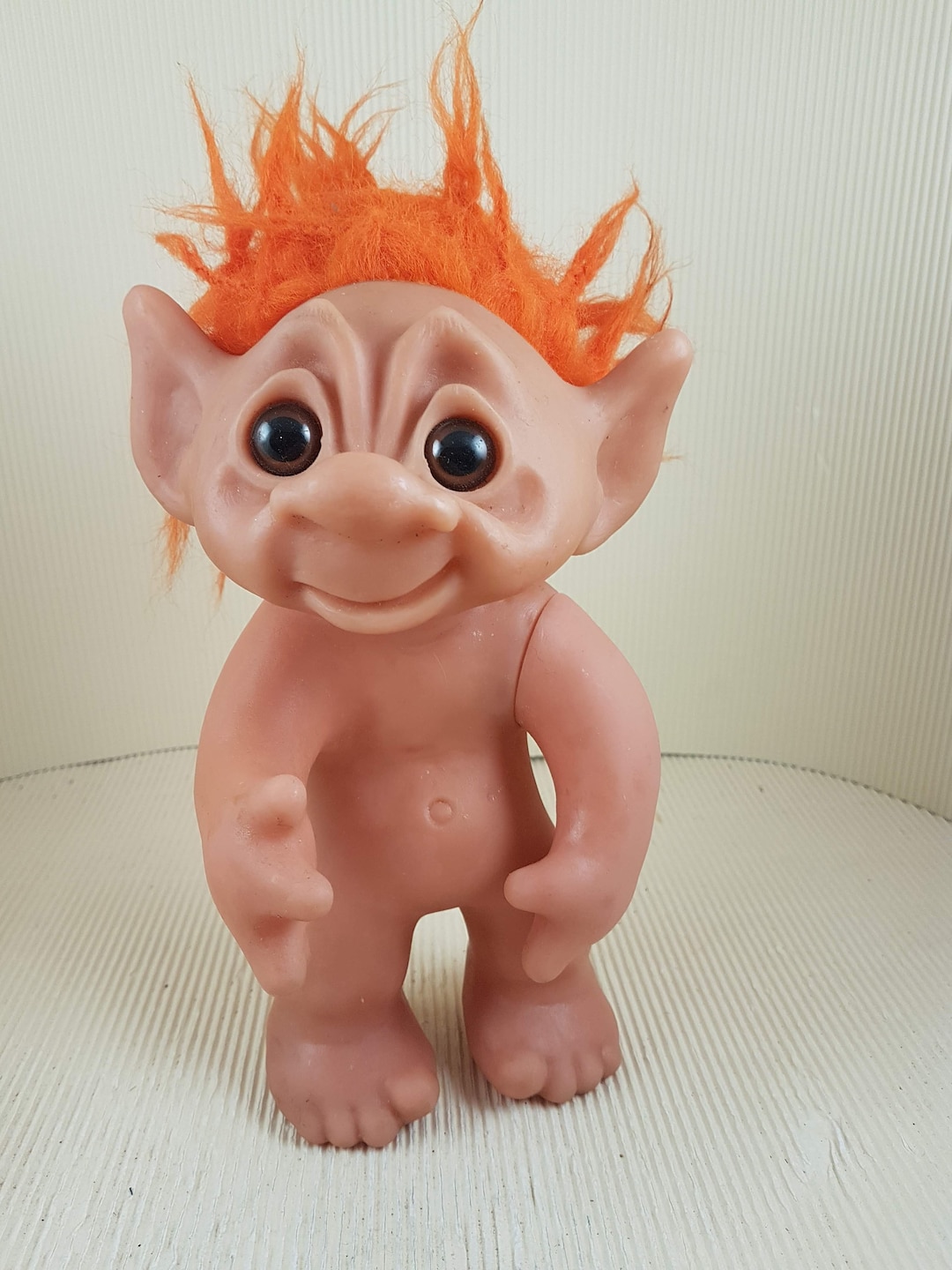 Vintage Authentic Thomas Dam Troll Dollorange Hairmade in - Etsy