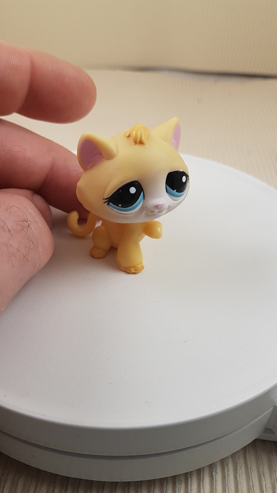 Littlest Pet Shop Yellow Cat 1035 Blue Dot Eyes Kitty Kitten - Etsy