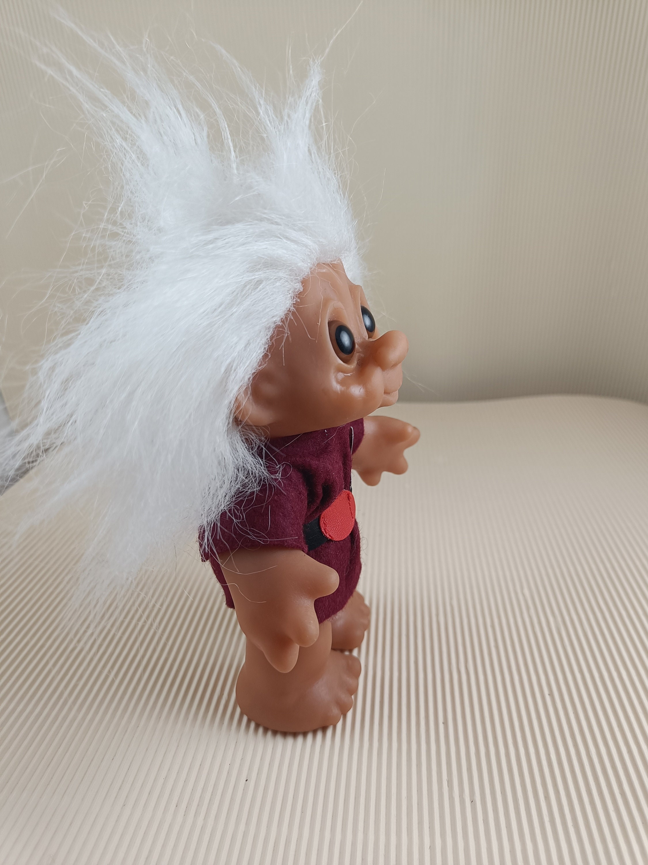 Vintage Authentic Thomas Dam Troll Doll Viking White - Etsy