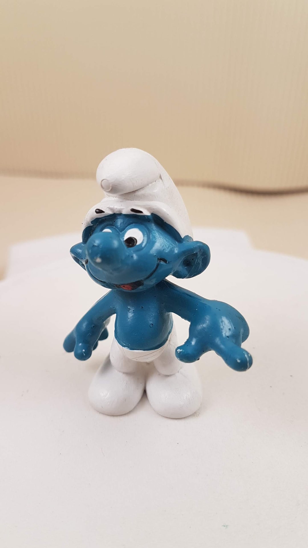 Vintage Pointing Smurf Figure PVC Toy 1979 - Etsy
