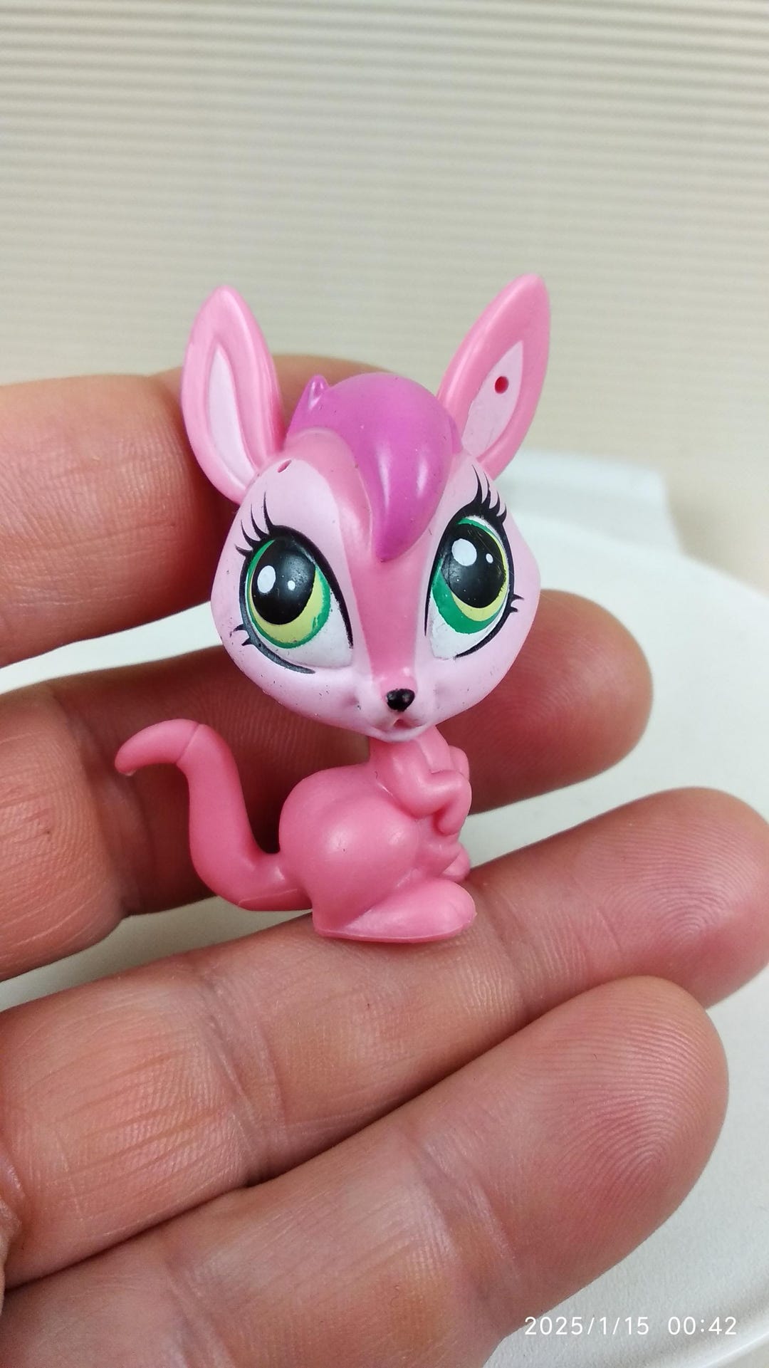 LPS Lola Hopalong Pink KANGAROO #3656 Green Eyes Littlest Pet Shop ...