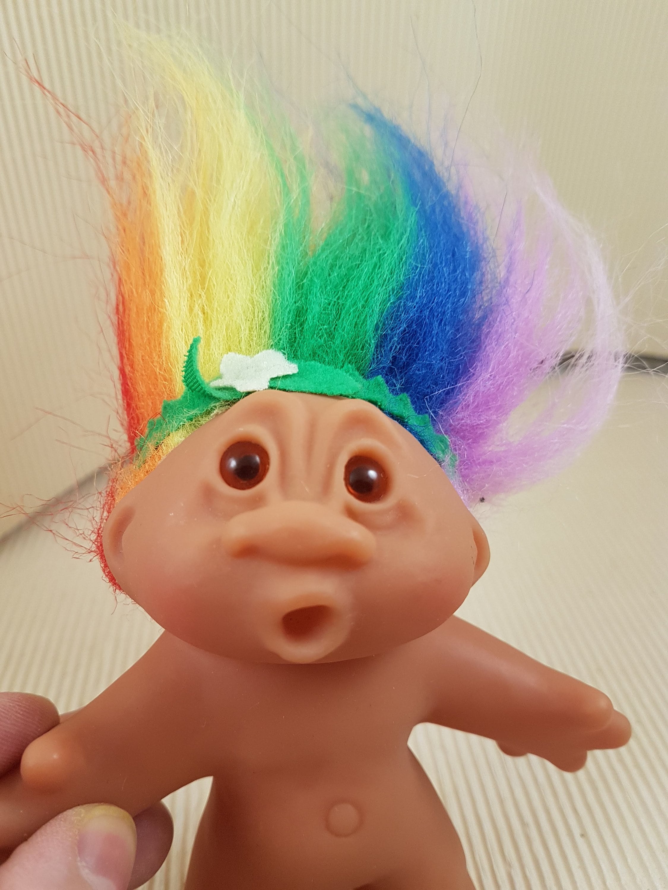 Vintage Dam Troll Doll Rainbow Hairmade in China 1986 - Etsy